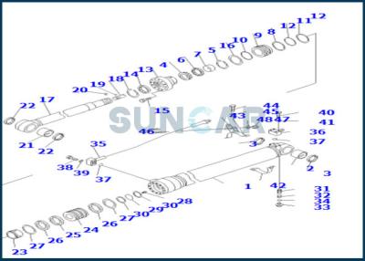 China 707-99-45080 7079945080 Arm Cylinder Service Kit For KOMATSU PC130F-7 for sale