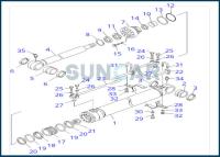 China 707-99-46230 7079946230 Boom Cylinder Service Kit Fits PC120-6 PC120-6E0 for sale