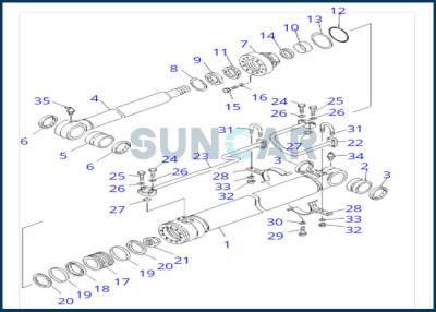 China 707-99-46230 7079946230 Boom Cylinder Service Kit Fits PC120-6 PC120-6E0 for sale