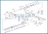China 707-98-37670 7079837670 Boom Cylinder Service Kit For Komatsu PC120 PC120SC PC128US PC128UU PC130 PC150LGP PW128UU PW130 for sale