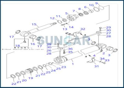 China 707-98-37670 7079837670 Boom Cylinder Service Kit For Komatsu PC120 PC120SC PC128US PC128UU PC130 PC150LGP PW128UU PW130 for sale