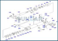 China 707-98-36240 7079836240 KOMATSU Bucket Cylinder Service Kit For PC120 for sale