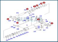 China 707-99-25870 7079925870 Bucket Cylinder Seal Kit For PC120-6E0 KOMATSU for sale