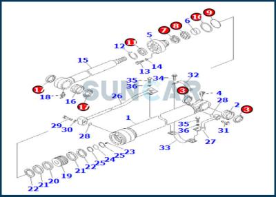 China 707-99-25870 7079925870 Bucket Cylinder Seal Kit For PC120-6E0 KOMATSU for sale