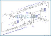 China 707-99-37170 7079937170 Boom Cylinder Service Kit For KOMATSU PC138US-8 for sale