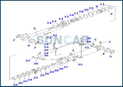 China 707-99-38450 7079938450 Offset Boom Cylinder Service Kit For Excavator KOMATSU for sale