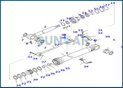 China 707-99-27680 7079927680 Bucket Cylinder Service Kit Fits PC138US-8 KOMATSU for sale
