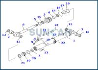 China 707-98-04720 7079804720 Arm Cylinder Service Kit Fits KOMATSU PC14R-3 PC14R-2 for sale