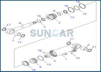 China 707-98-13900 7079813900 Blade Cylinder Seal Kit For PC18MR-3 PC16R-2 for sale