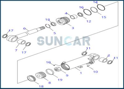 China 707-98-13900 7079813900 Blade Cylinder Seal Kit For PC18MR-3 PC16R-2 for sale