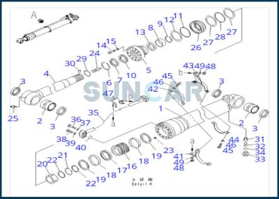 China 707-98-58240 7079858240 Arm Boom Cylinder Service Kit For PC220-8 PC220LC-8 for sale