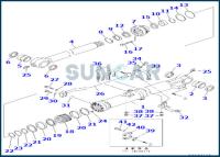 China Service Kit For Bucket Arm Cylinder 707-99-59020 7079959020 KOMATSU PC270LC-8 for sale