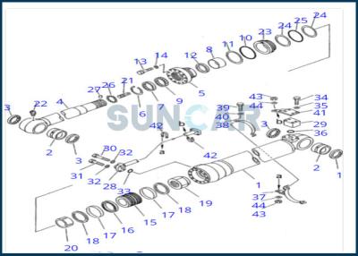 China 707-99-58200 7079958200 Arm Cylinder Seal Kit For PC220-6 PC220-5 PC230-6 for sale