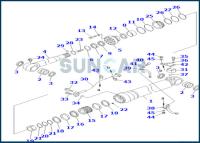 China 707-99-58350 7079958350 Arm Cylinder Service Kit For PC220-6Z KOMATSU for sale