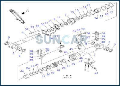 China 707-98-47841 7079847841 Boom Cylinder Service Kit Fits KOMATSU PC220-7 for sale