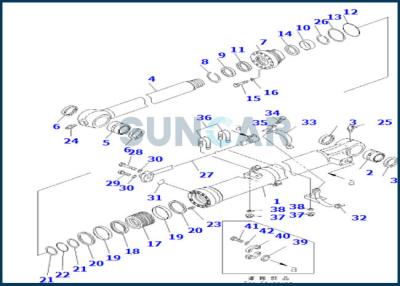 China 707-99-58060 7079958060 Bucket Cylinder Service Kit For PC240LC-7K PC270-7 for sale