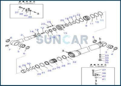 China 707-99-59430 7079959430 Arm Cylinder Seal Kit For PC240LC-10 Excavator KOMATSU for sale