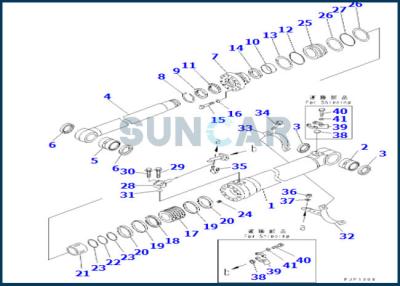 China 707-99-50620 7079950620 Boom Cylinder Service Kit For PC220LC-7L PC220LC-7 for sale