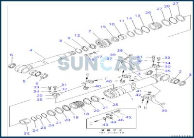 China 707-99-50680 7079950680 Boom Cylinder Service Kit For PC240-8K PC220LC-8 PC220LC-8 for sale