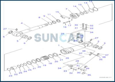 China 707-99-58390 7079958390 Blade Cylinder Service Kit For PC228US-1  PC228US-3 for sale