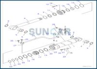 China 707-98-46220 7079846220 Boom Cylinder Service Kit For PC228US-2 PC228USLC-2 for sale