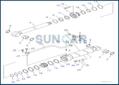 China 707-98-46220 7079846220 Boom Cylinder Service Kit For PC228US-2 PC228USLC-2 for sale