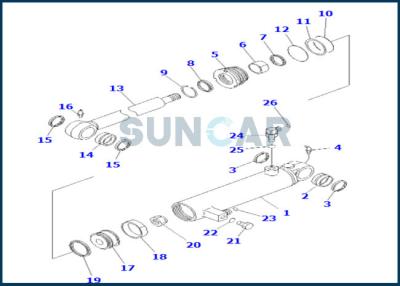 China 707-98-25340 7079825340 Scarifier Cylinder Service Kit For Graders KOMATSU for sale