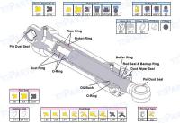 China 707-98-25340 7079825340 Scarifier Cylinder Service Kit For Graders KOMATSU for sale