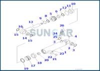 China 707-98-14590 7079814590 Leaning Cylinder Seal Repair Kit Fits Grader GD555-5 for sale