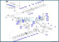 China 707-99-47800 7079947800 Bottom Dump Cylinder Service Kit For PC400-7E0 for sale