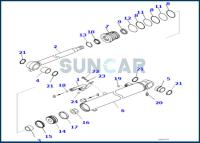 China 707-98-15780 7079815780 Bucket Cylinder Service Kit KOMATSU PC45MR-5 for sale