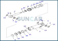 China 707-98-12630 7079812630 Blade Cylinder Service Kit For PC26MR-3 Excavator for sale