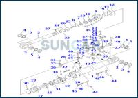 China 707-99-85340 7079985340 Arm Cylinder Service Kit For Excavator PC1800-6 for sale