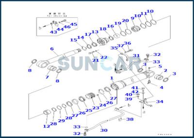 China 707-99-68580 7079968580 Boom Cylinder Seal Kit For PC600 PC650 Excavator KOMATSU for sale