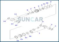 China 707-98-43520 7079843520 Blade Trimming Cylinder Seal Kit For D85A-21B D85E-21 for sale