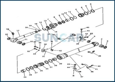 China 707-99-46200 7079946200 Arm Cylinder Service Kit For Excavator PC150-5 for sale