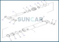 China 707-98-14740 7079814740 Swing Boom Cylinder Service Kit For PC20MR-1 PC20R-8 for sale