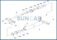China 7079823180 Boom Cylinder Service Kit For PC30MR-2 PC30MR-3 KOMATSU for sale