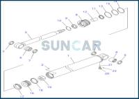 China 707-98-23970 7079823970 Boom Arm Cylinder Service Kit Fits KOMATSU PC30MR-3 PC35MR-2 for sale