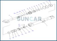 China KB3011A-00222 KB3011A00222 Slide Cylinder Repair Kit For PC200SC-7 PC200SC-6 for sale