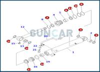 China 707-98-12280 7079812280 Bucket Cylinder Service Kit Fits KOMATSU Excavator PC20MR-1 PC07-2 PC20R-8 for sale