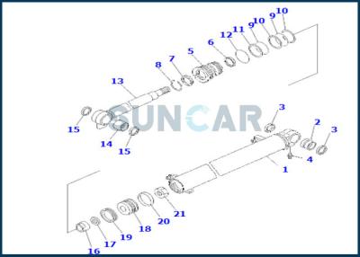 China 707-98-14760 7079814760 Boom Cylinder Service Kit For PC20MR-1 KOMATSU for sale