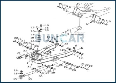 China 707-98-24570 7079824570 Blade Cylinder Service Kit Fits PC30R-7 PC30R-8 KOMATSU for sale