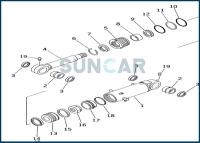China 707-98-43560 7079843560 Blade Cylinder Service Kit For PC60-7 KOMATSU for sale