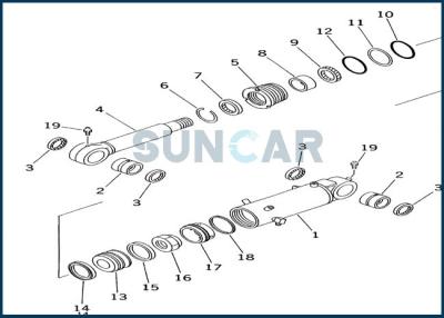 China 707-98-43560 7079843560 Blade Cylinder Service Kit For PC60-7 KOMATSU for sale