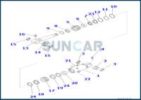 China 707-99-42551 7079942551 Bucket Blade Cylinder Service Kit Fits Excavator PC60-8 for sale