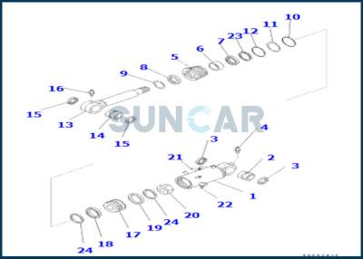 China 707-99-42551 7079942551 Bucket Blade Cylinder Service Kit Fits Excavator PC60-8 for sale
