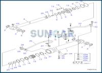 China 707-99-57260 7079957260 Arm Cylinder Service Kit Fits PC228UU-1  KOMATSU for sale