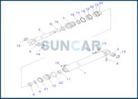China 707-98-14580 7079814580 Boom Cylinder Service Kit For PC20MR-3 KOMATSU for sale