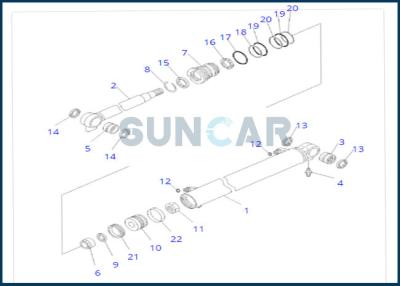China 707-98-14580 7079814580 Boom Cylinder Service Kit For PC20MR-3 KOMATSU for sale